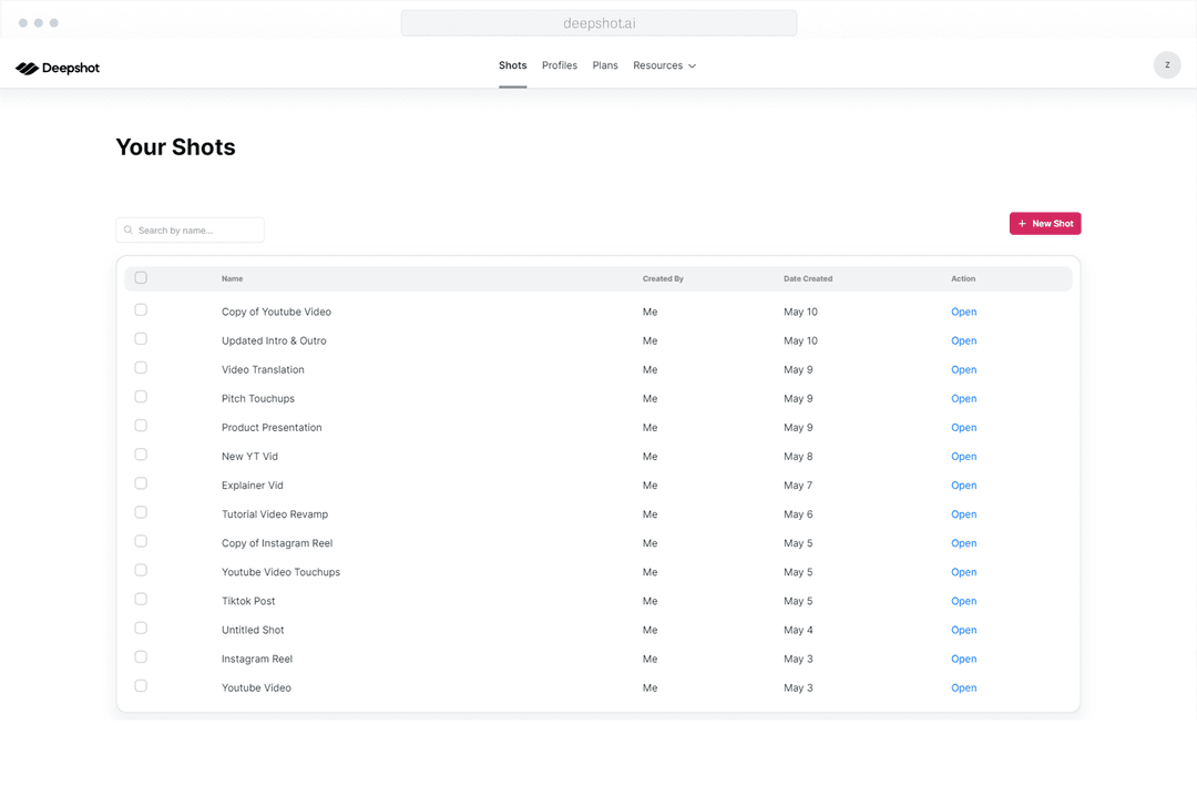 Deepshot - Dialouge generation made simple